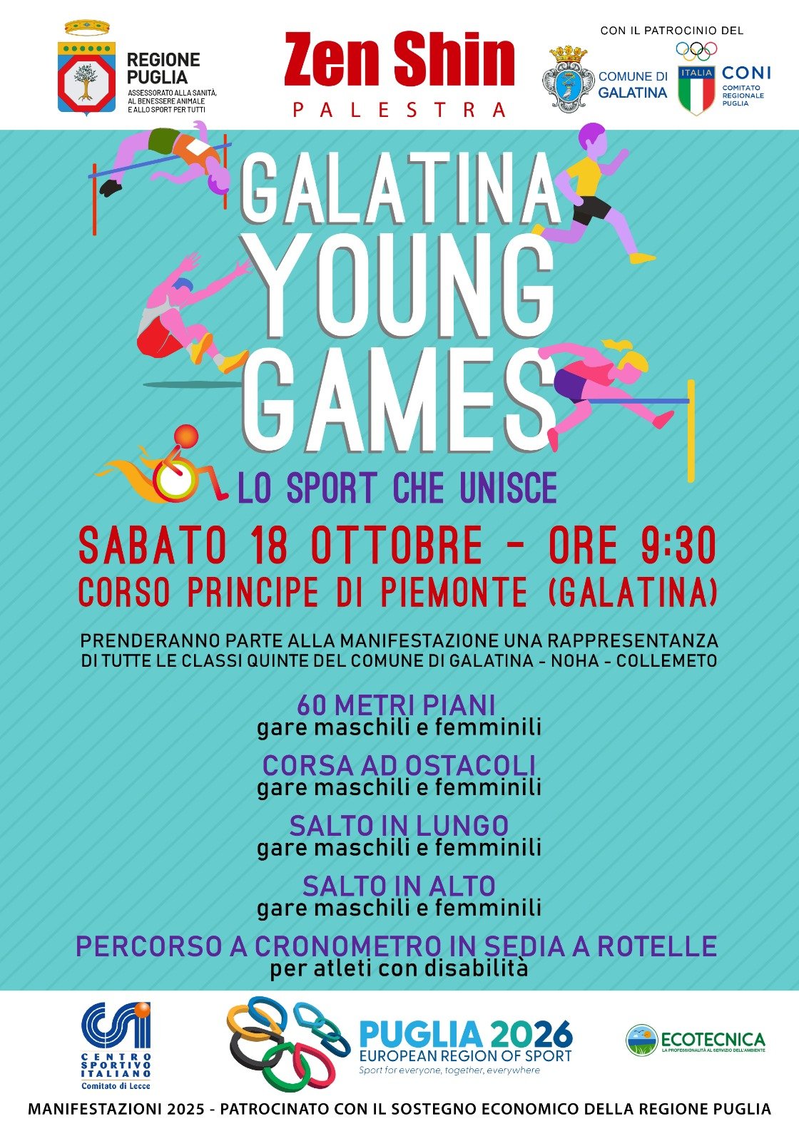 Zen Shin organizza "Galatina Young Games 2025 – Lo sport che unisce"
