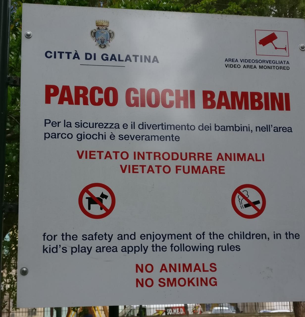 Inglese maccheronico per la Villetta San Francesco